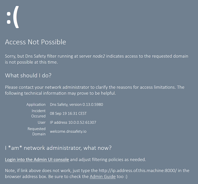 Blocking Mode - Dns Safety Admin Guide